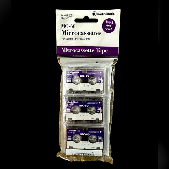 Radio Shack | Portable Audio & Video | Nwt Pkg Of 3 Mc6 Microcassettes ...